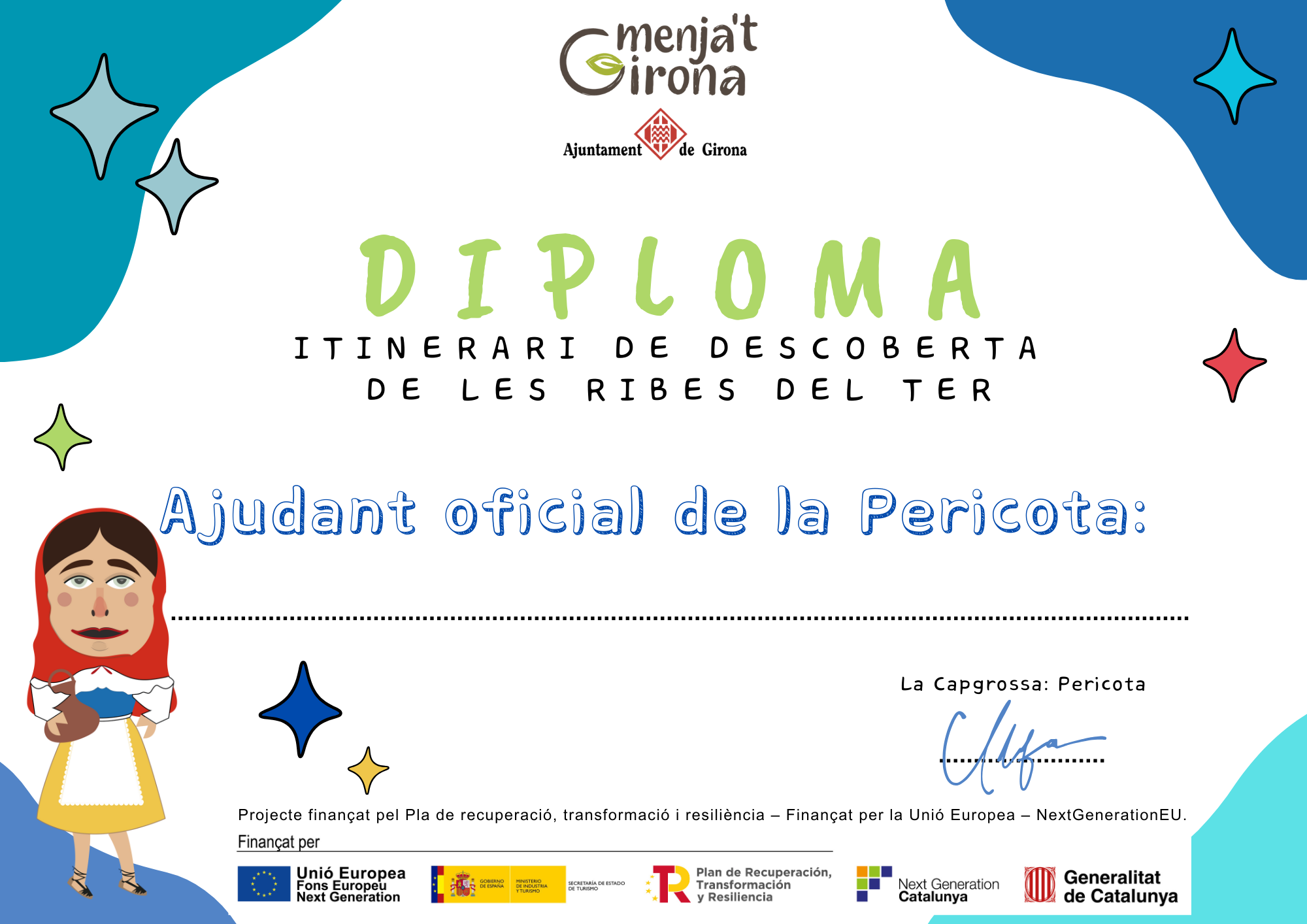 Diplomes de les rutes de natura. Pericota | Menja't Girona. Pla de ...